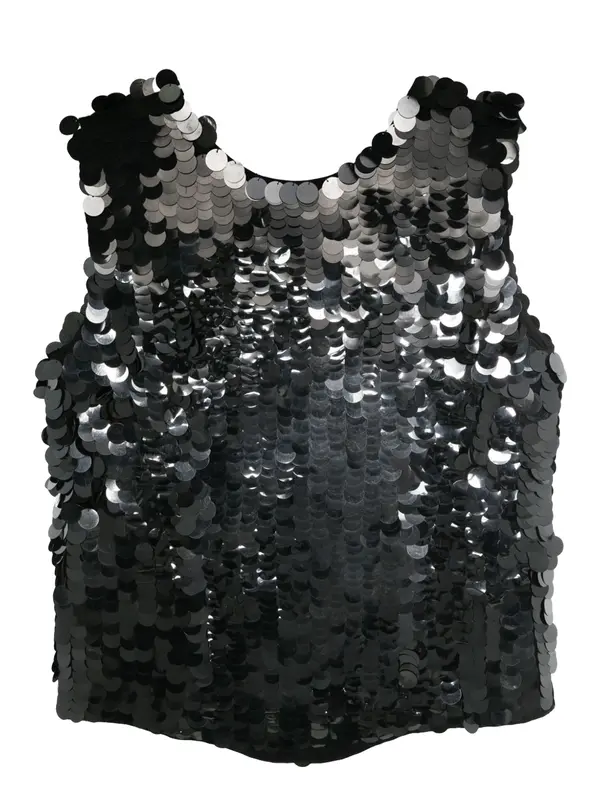 P.a.r.o.s.h Sequin Embellished Blouse - Black