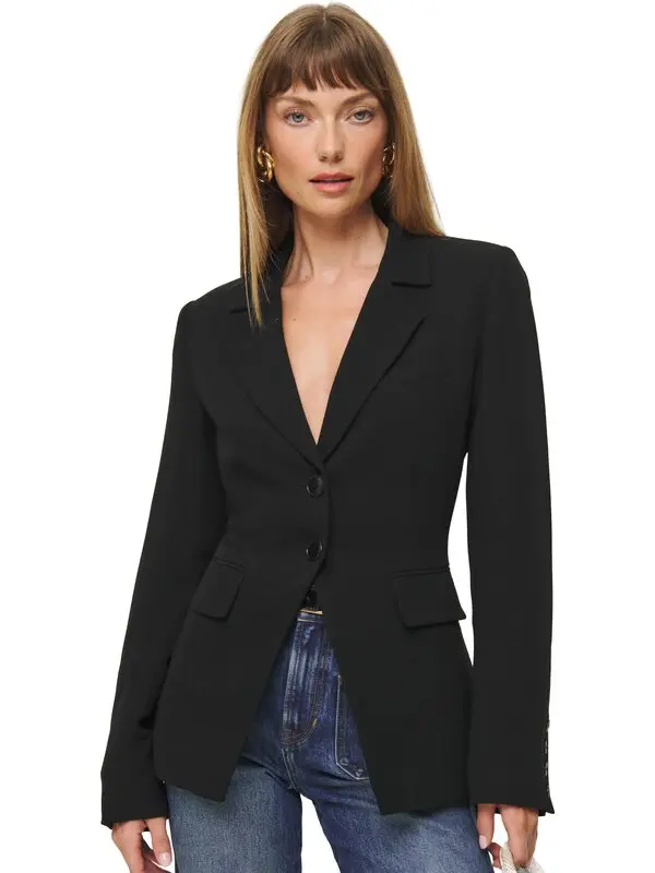 REFORMATION Bondi Blazer - Black