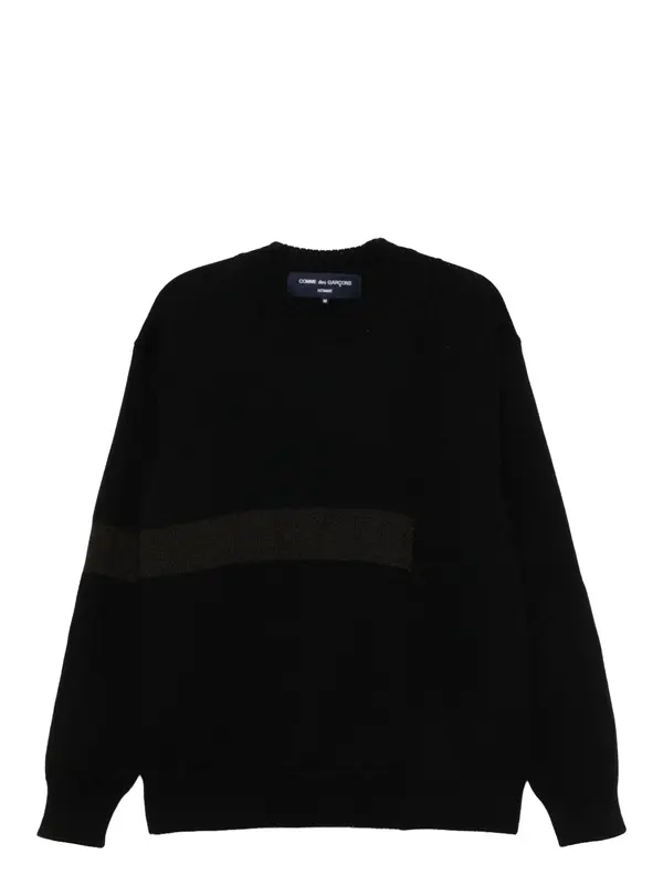 Comme Des Garçons Ribbed-knit Sweater - Black