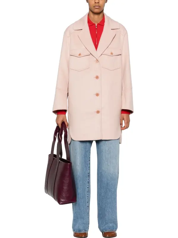 Ermanno Scervino Virgin Wool Coat - Pink