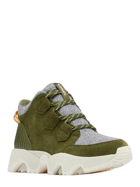 Sorel Kinetic Impact Caribou Plus Waterproof Sneaker Bootie - Utility Green/ Light Aloe