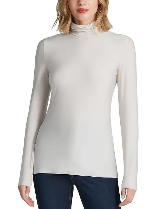 Commando Butter Long Sleeve Turtleneck Top - Porcelain