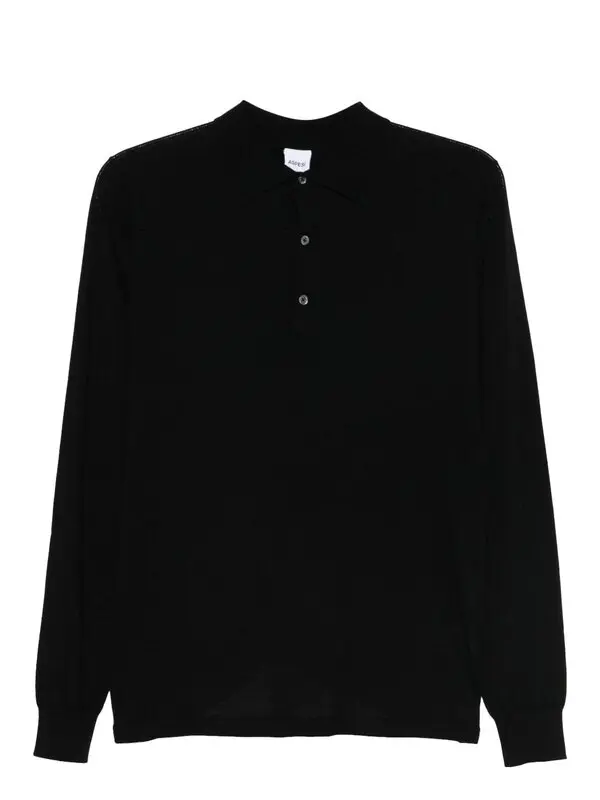 Aspesi Wool Polo Shirt - Black