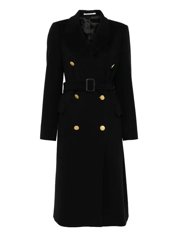 Tagliatore Felted Finish Double-breasted Coat - Black