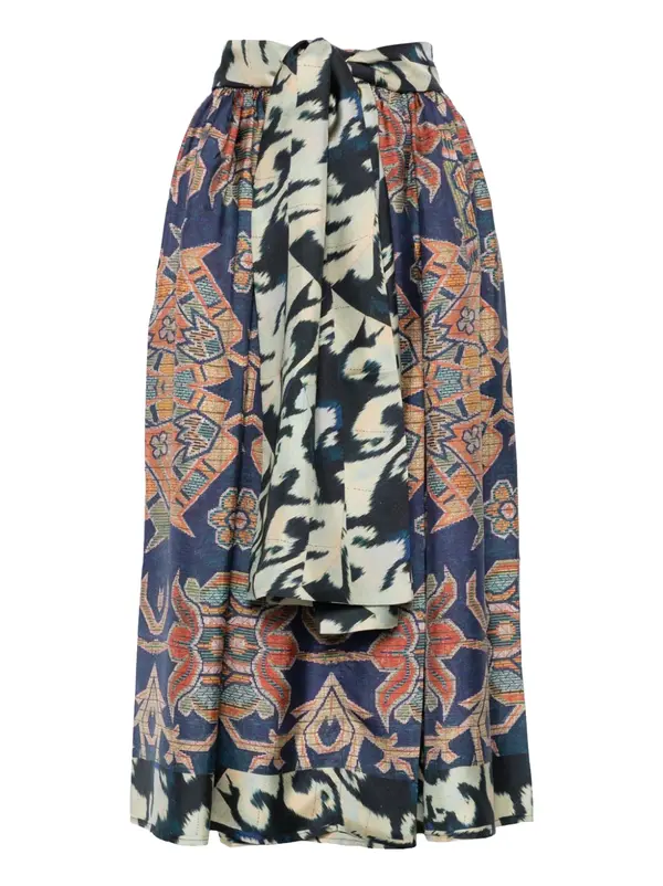 PIERRE-LOUIS MASCIA Cialda Midi Skirt - Blue