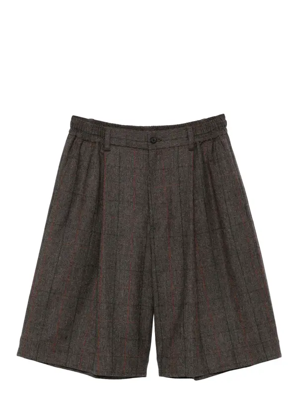 STEIN Check-pattern Shorts - Brown