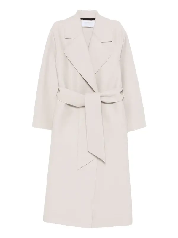 Harris Wharf London Belted Virgin Wool Coat - Neutrals