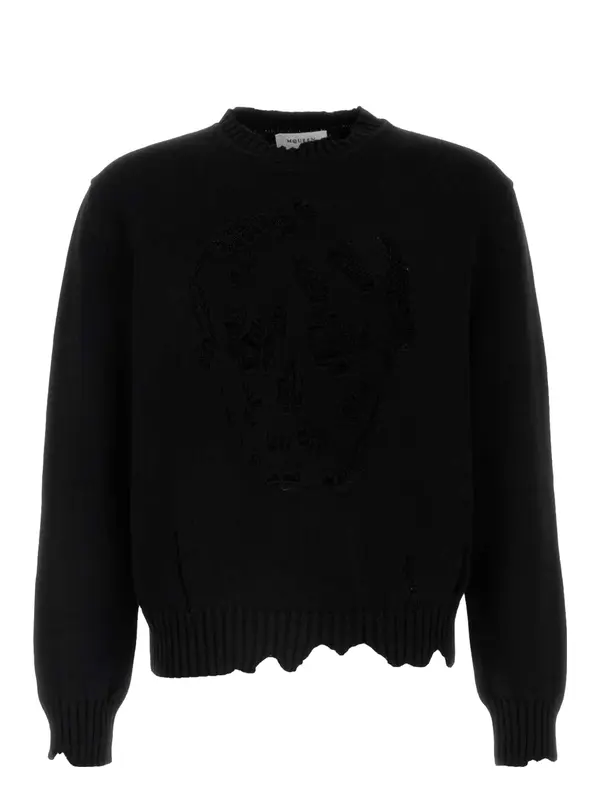 Alexander McQueen Distressed Skull Sweater - Black