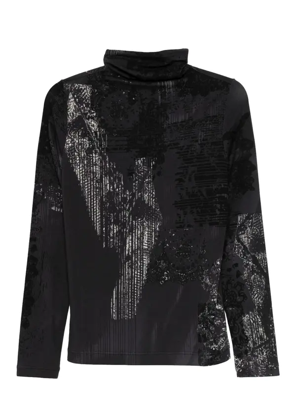 Y’s Abstract-print Top - Black