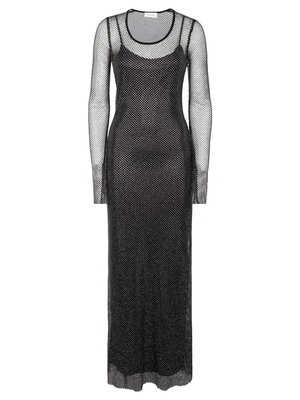 Sportmax Crystal Embellished Maxi Dress - Black
