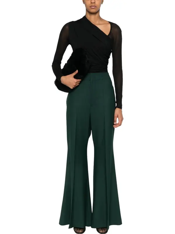 Victoria Beckham Wide-leg Trousers - Green