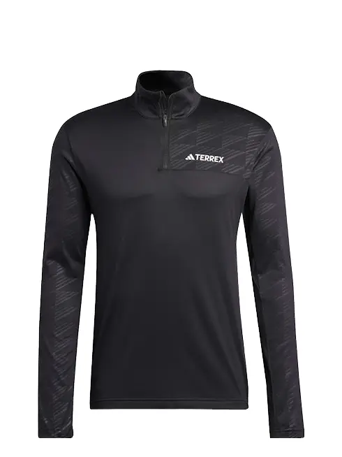 Adidas Terrex Half-zip Long Sleeve Tee - Black