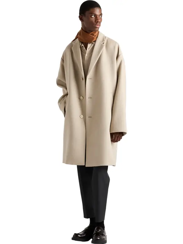 Prada Wool-blend Overcoat - Limestone