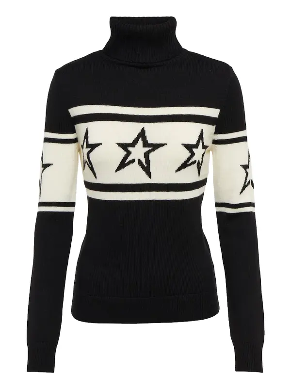Perfect Moment Chopper Wool Turtleneck Sweater - Black
