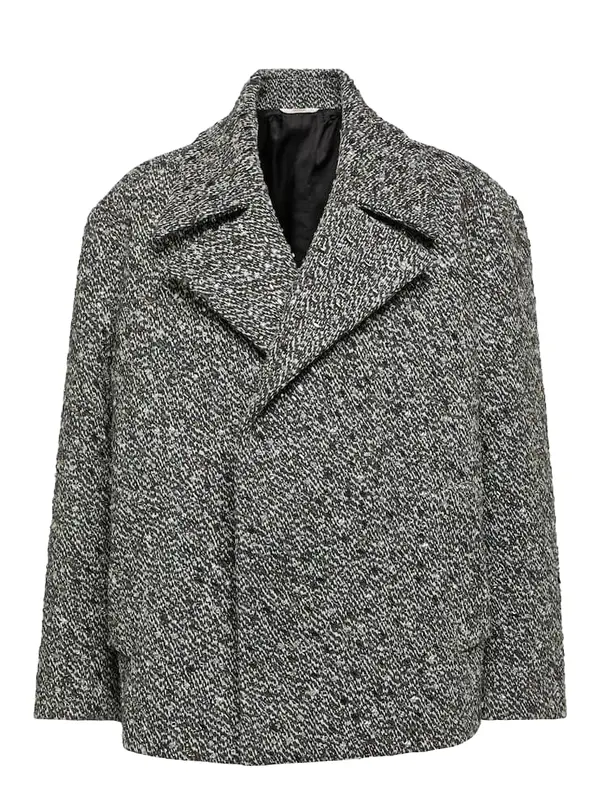 Valentino Garavani Embellished Boucle Wool-blend Jacket - Grey