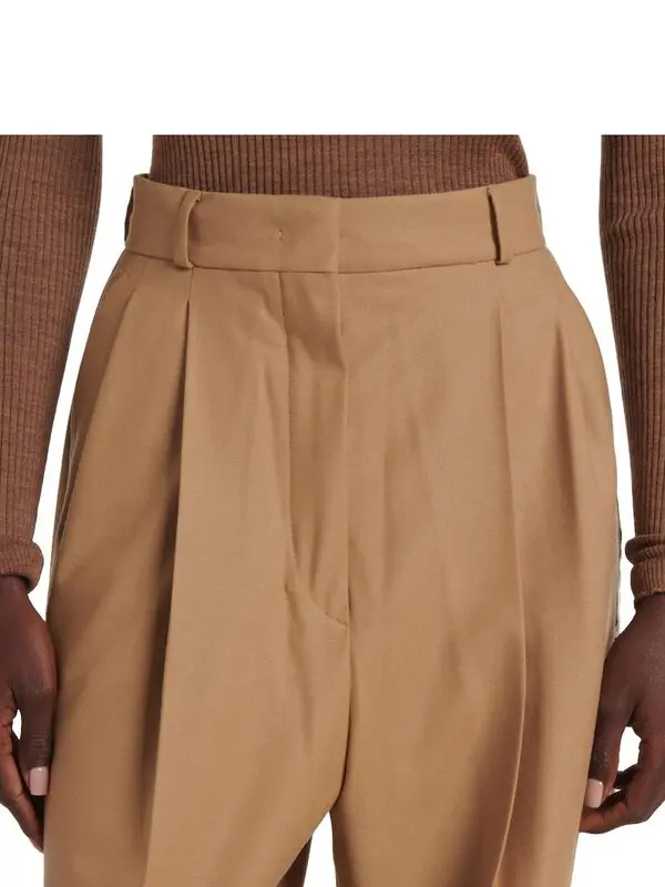 Sportmax Kiens12 Wide-leg Wool-blend Pants - Beige