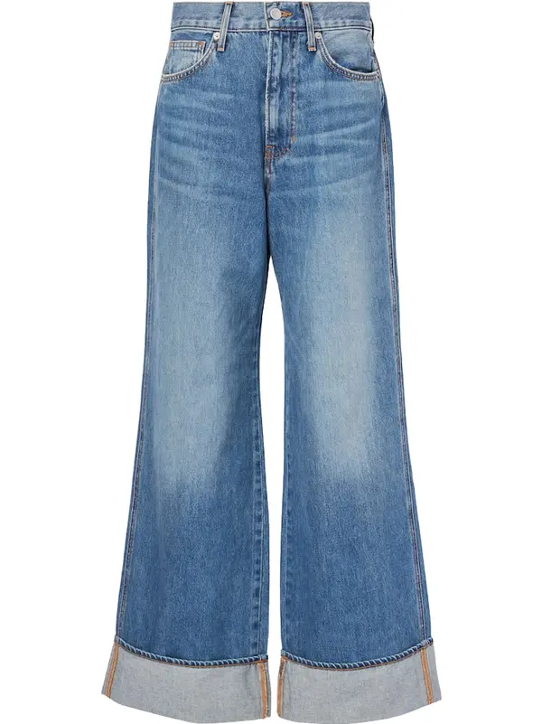 Veronica Beard Taylor High-rise Wide-leg Jeans - Blue