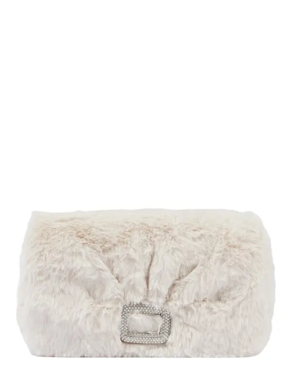 ROGER VIVIER Viv Choc Embellished Wallet - White
