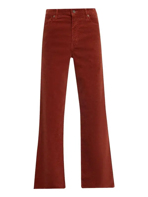 FRAME Le Slim Palazzo Corduroy Jeans - Wine