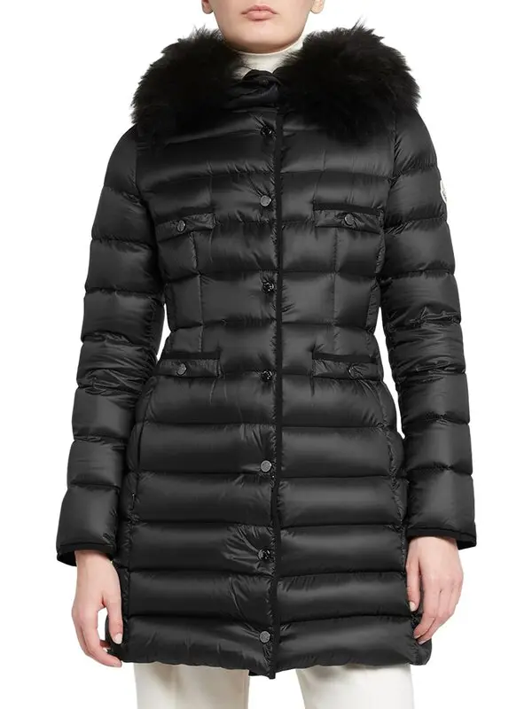Moncler Hirma Long Puffer Jacket - Black