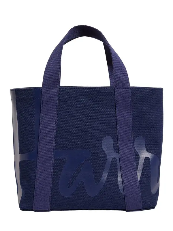 Harrods Mini Cotton Logo Tote - Navy