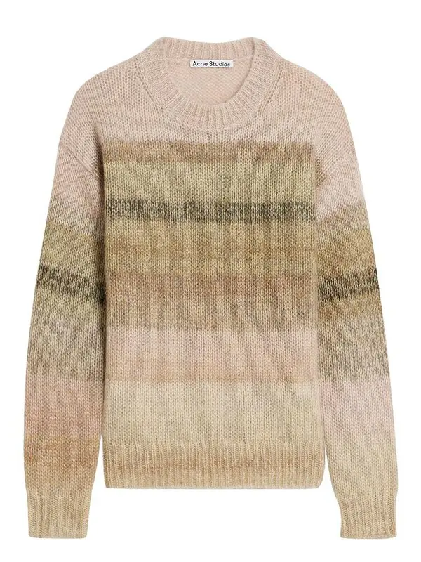 Acne Studios Striped Knitted Sweater - Pastel Pink