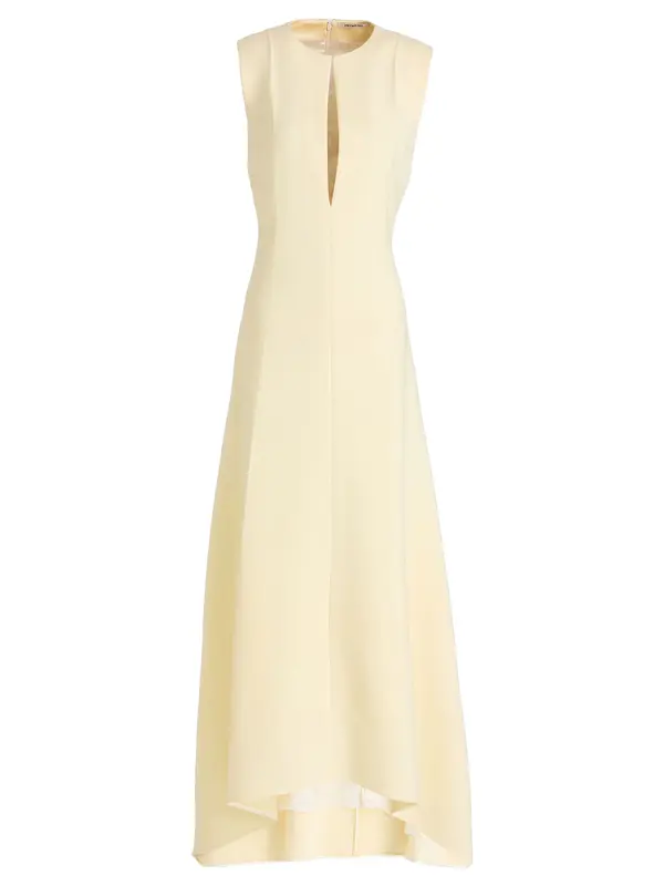 PETER DO Wool-blend Twill Maxi Dress - Cream