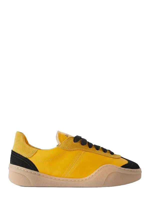 Acne Studios Suede And Leather Sneakers - Yellow