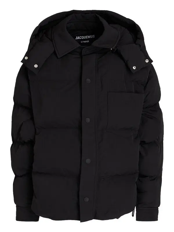 Jacquemus La Doudoune Quilted Hooded Jacket - Black