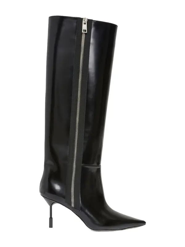 MSGM Pointed-toe Leather Boots - Black