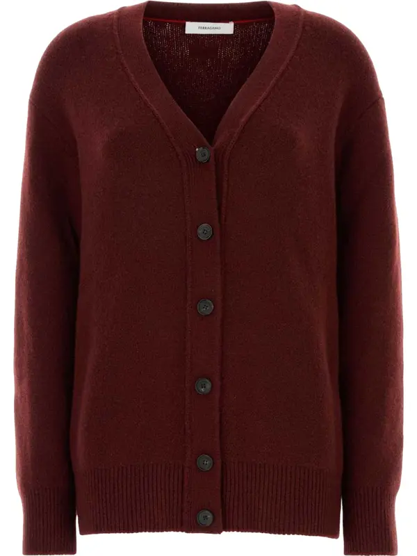 FERRAGAMO V-neck Cardigan - Red