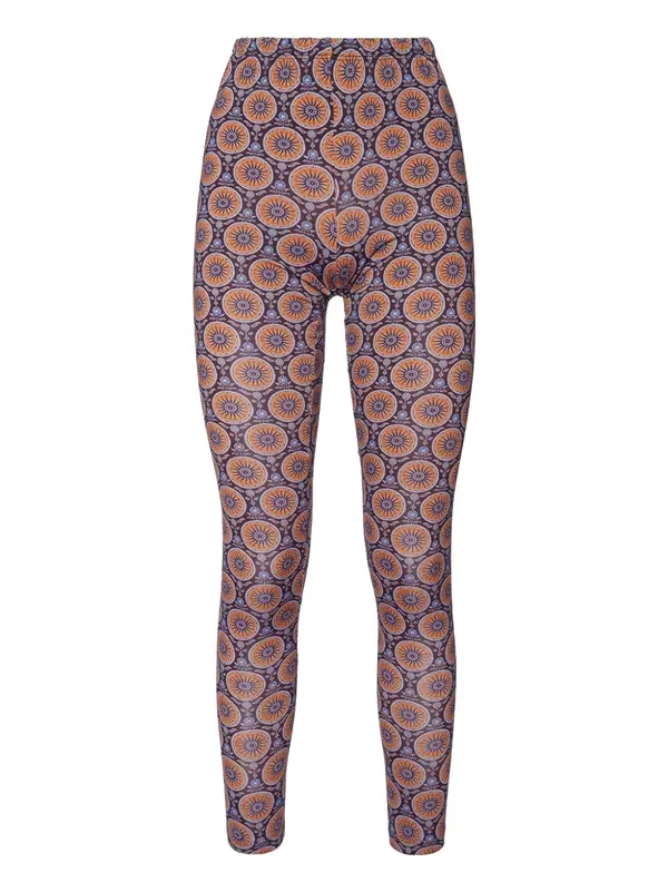 La DoubleJ Geometric-print Leggings - Purple