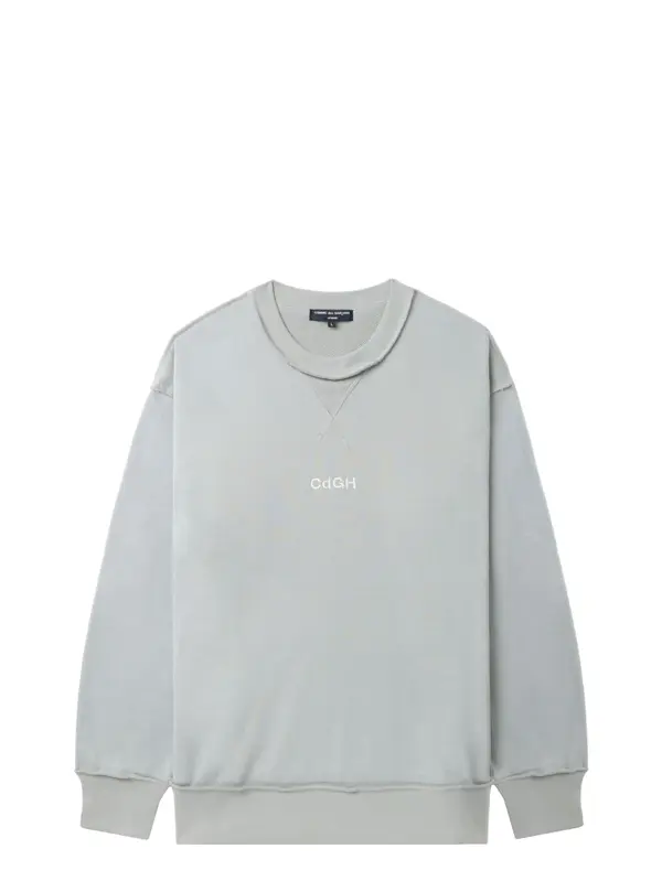 Comme Des Garçons Logo-embroidered Sweatshirt - Grey