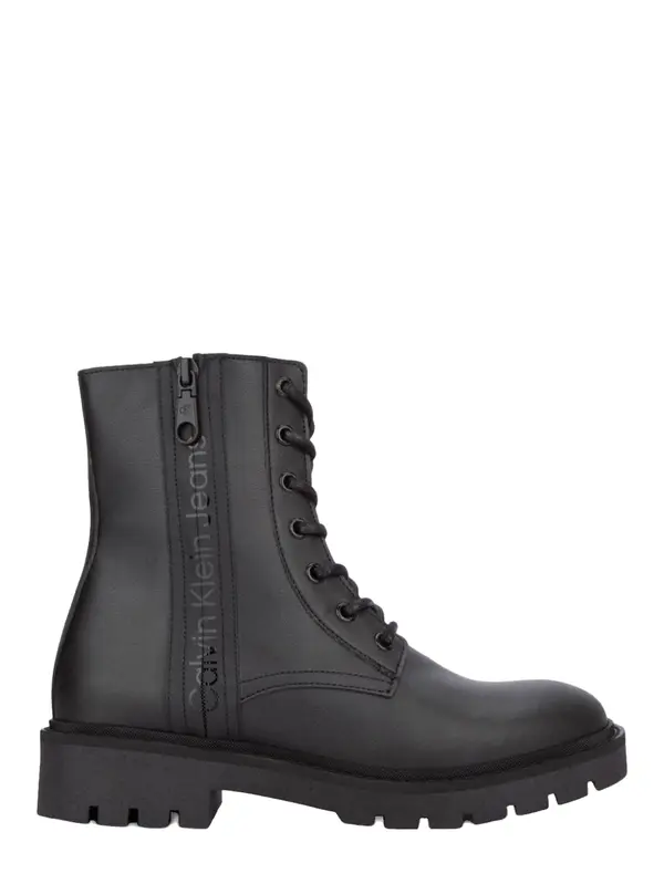 Calvin Klein Logo-print Boots - Black