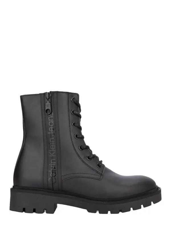Calvin Klein Logo-print Boots - Black