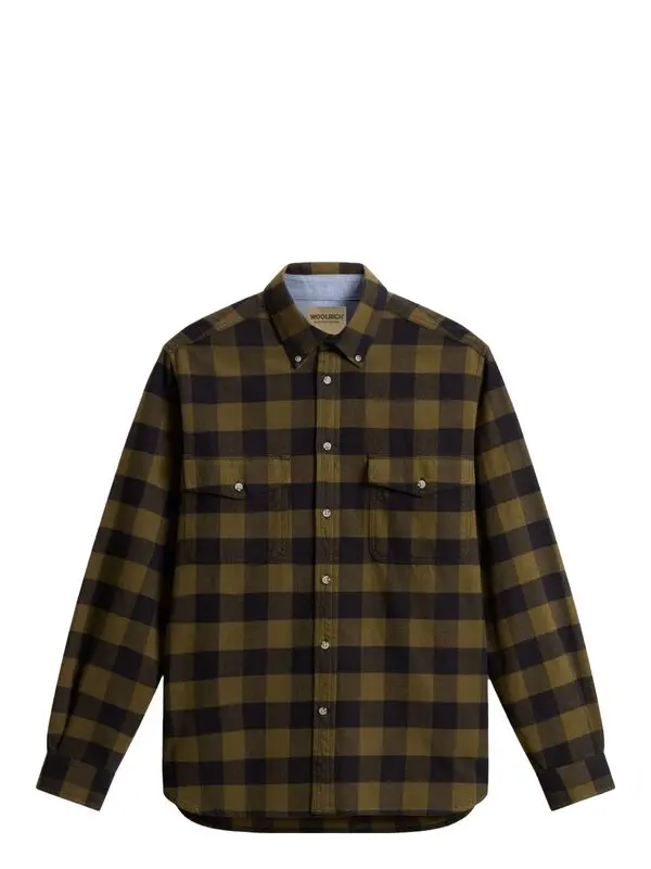 Woolrich Plaid Check Pattern Shirt - Green