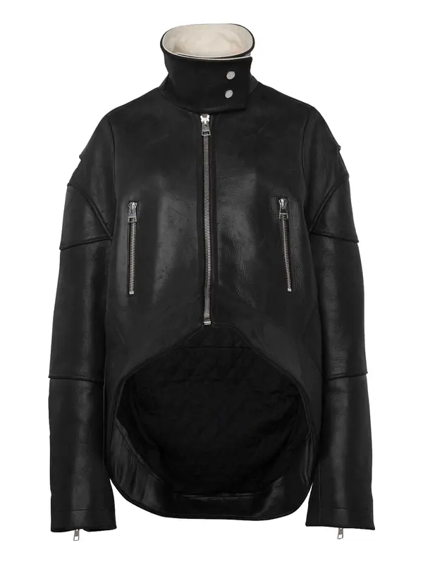 JW Anderson High-neck Leather Jacket - Black