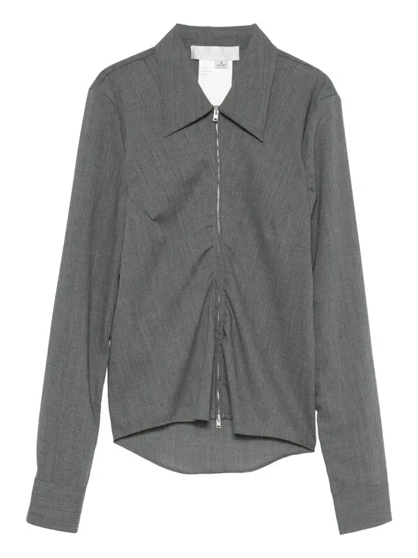Our Legacy Slim Zip Shirt - Grey