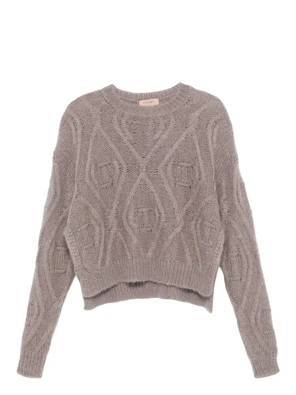 TWINSET Logo-embossed Sweater - Grey
