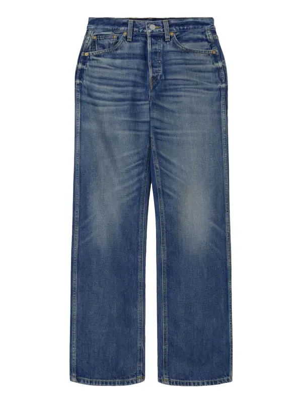 RE/DONE High-rise Straight Jeans - Blue
