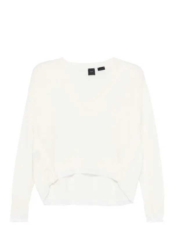 Pinko Contrasting-trim Sweater - White