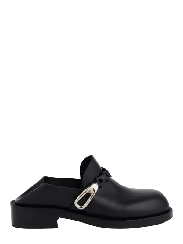 Rabanne Leather Mules - Black