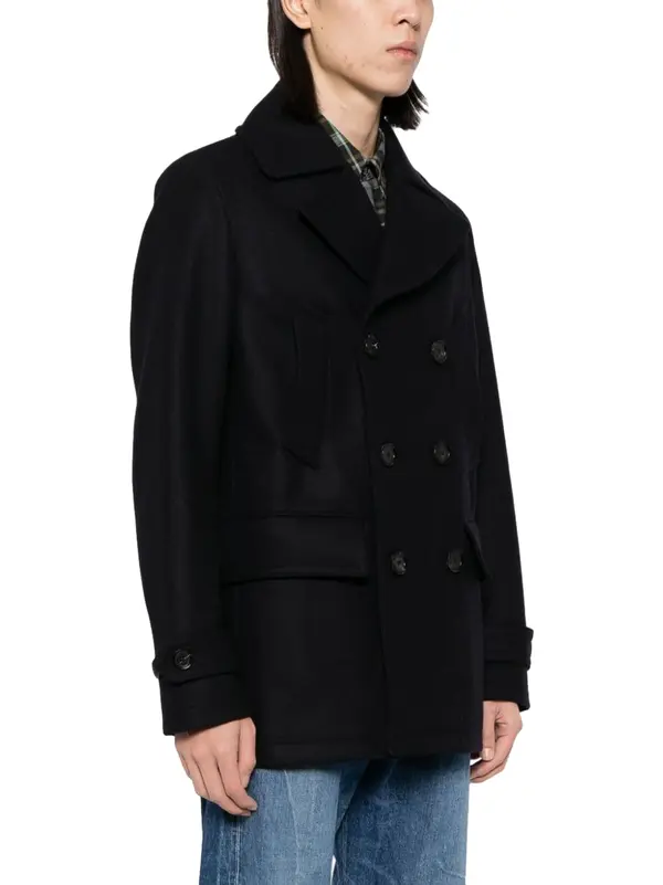 Belstaff Double-breasted Wool-cashmere Coat - Blue