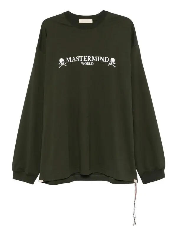 MASTERMIND WORLD Logo-print Long-sleeve T-shirt - Green