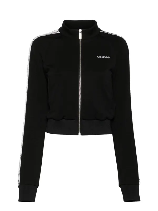 Off-White Lace Logo-print Track Jacket - Black
