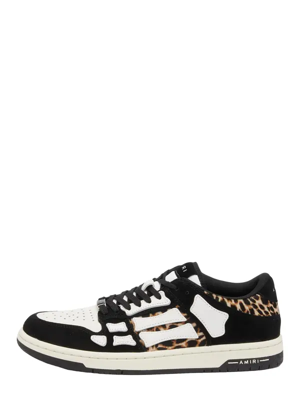 Amiri Leopard Skel Top Low Sneakers - Black