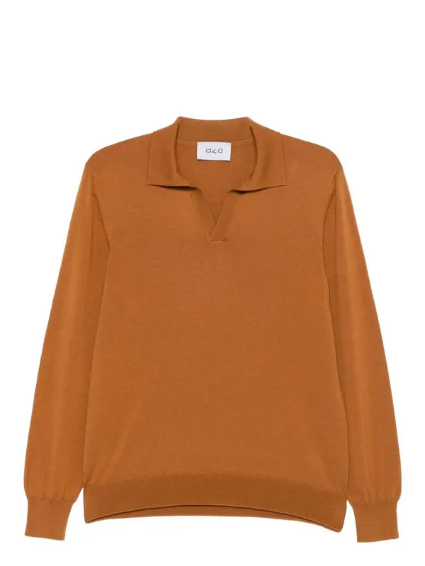 D4.0 Knitted Polo Shirt - Orange