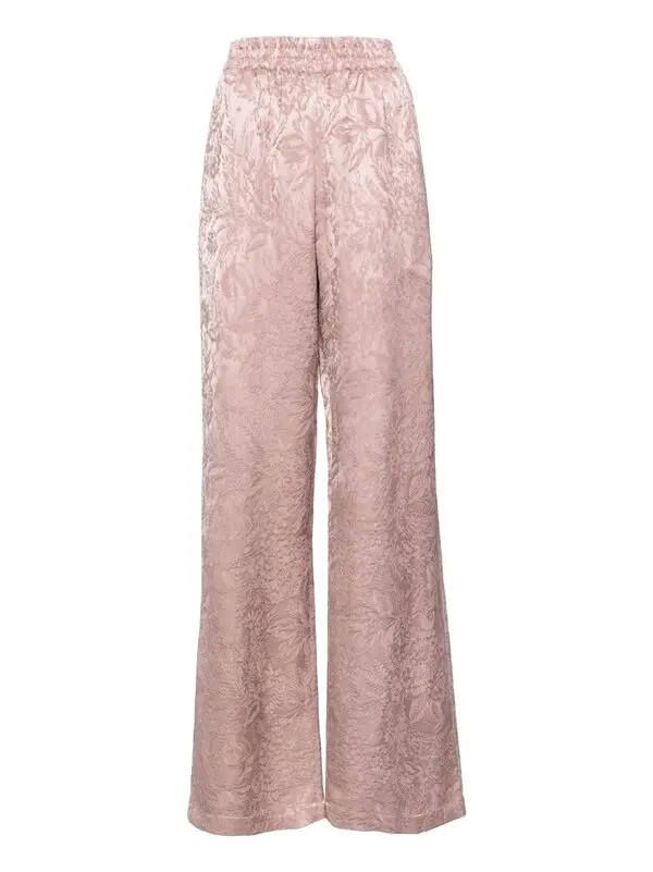 GOLDEN GOOSE Floral-embroidered Trousers - Pink