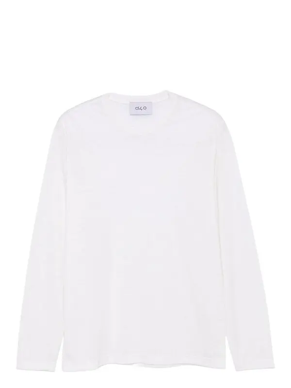 D4.0 Slub-texture T-shirt - White