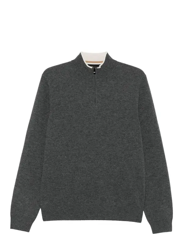 BOSS Virgin Wool Sweater - Grey